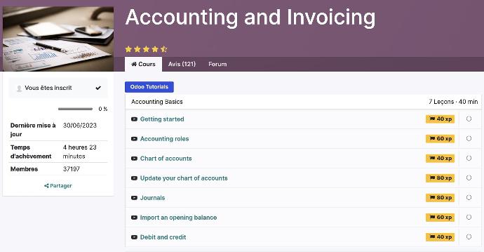 Formation odoo comptabilité facile
